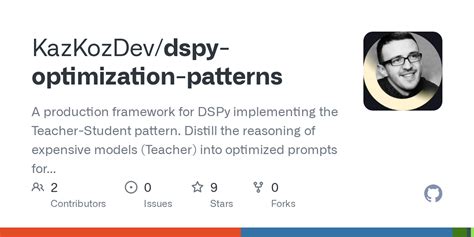 Github Kazkozdevdspy Optimization Patterns A Production Framework For Dspy Implementing The