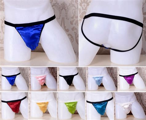 Mens 100 Mulberry Silk Satin Jockstrap Briefs Panties
