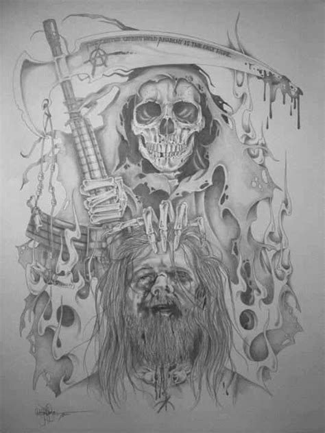 Sons Of Anarchy Fan Art Fan Art Steampunk Tattoo Drawings Black And Grey Tattoos