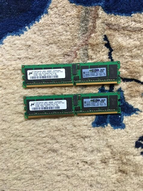 used micron 512mb ddr2 400 pc2 3200 1rx8 ecc reg cl3 mt9htf6472y 40ea1