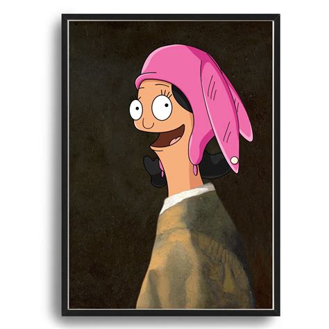 The Girl With The Pink Bunny Ears Unframed A4 Print Bobs Burgers Louise