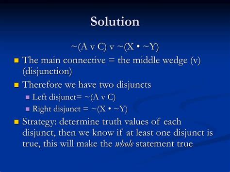Ppt Symbolic Logic Conjunction • Negation ~ Disjunction V Powerpoint Presentation Id 266439