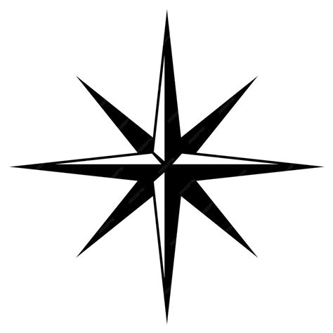 Premium Vector Compass Star Cartography Exploration Vector