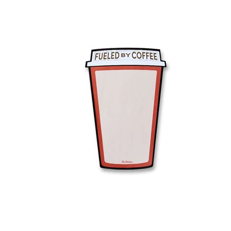 Tim Hortons Notepad Coffee Fueled List Pad Timshop