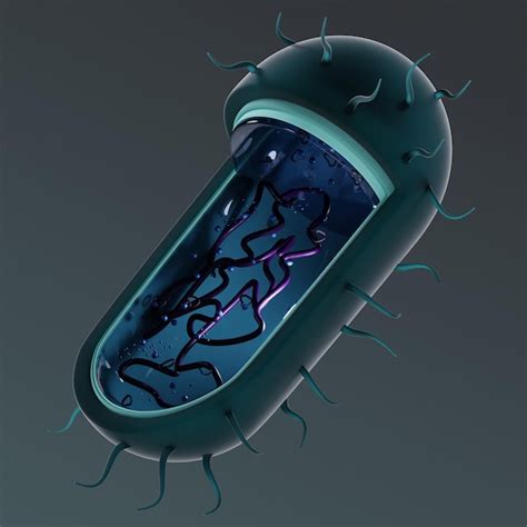 Psd Medical Bacteria Micro Organism 3d Illustration Premium Psd