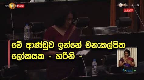 මේ ආණ්ඩුව ඉන්නේ මනඃකල්පිත ලෝකයක හරිනි Youtube