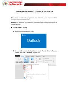 CÓMO AGENDAR UNA CITA O REUNIÓN EN OUTLOOK Cita PDF4PRO