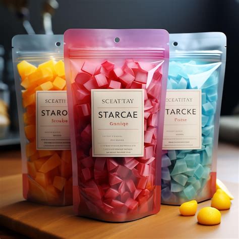 Premium Ai Image A Bag Of Starfish Candy Next To A Bag Of Star Shaped