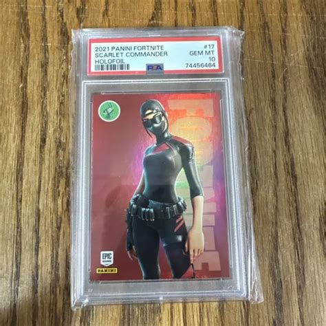2021 PANINI FORTNITE Series III Holofoil Scarlet Commander PSA GEM 10