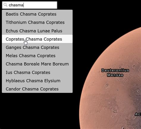 The Peaks And Valleys Of Mars Part Searchable Nomenclature Vts