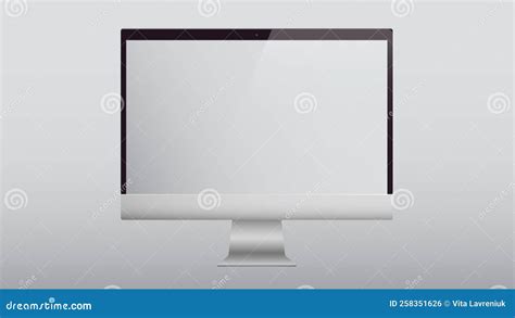 Realistic Computer Screen Mockup Computer Monitor Mockup Banner Screen With Black Screen