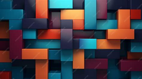Premium Ai Image Geometric Interlocking Background