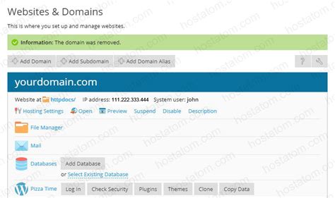 วิธีการเพิ่ม ลบโดเมนใน plesk hostatom knowledge base