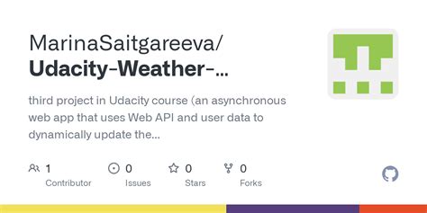 GitHub MarinaSaitgareeva Udacity Weather Journal App Third Project