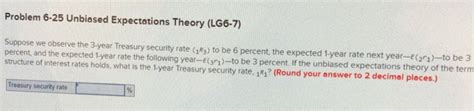 Solved Problem 6 25 Unbiased Expectations Theory Lg6 7