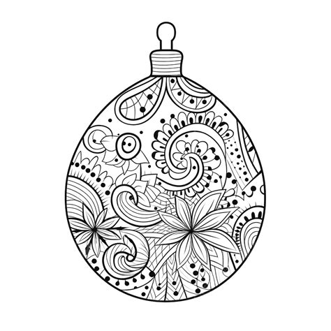 Hand Drawn Vector Drawing In The Style Of A Doodle Christmas Tree Toy Christmas Sketch