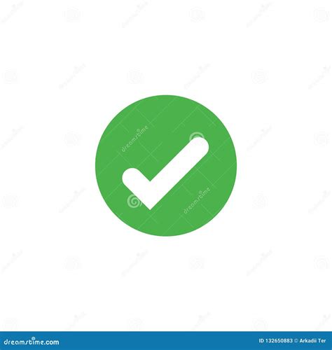 Vector Check Mark Icon Isolated Approve Symbol Stock Vector Illustration Of Point Approve
