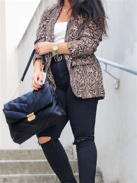 Veste Blazer Emma Python Chocolat By Audacieuse
