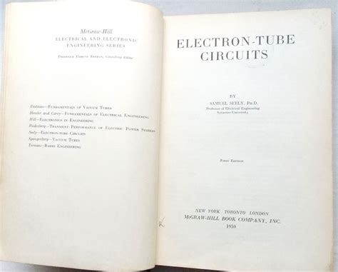 Electron Tube Circuits By Seely Samuel Very Good Hard Cover 1950