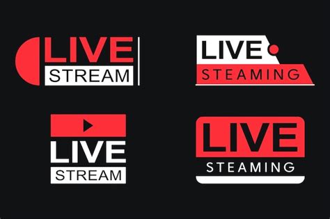 Premium Vector Live Streaming Icons A Collection Of Broadcast Buttons