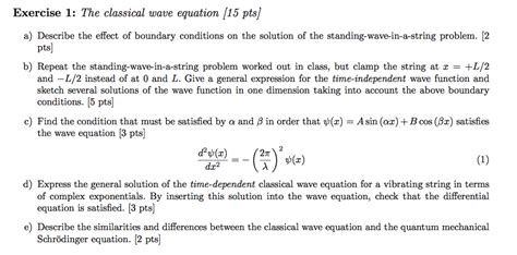 The Classical Wave Equation Describe The Effect Of