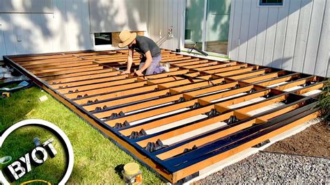 how to build a low profile deck patio part 1 of 2 youtube