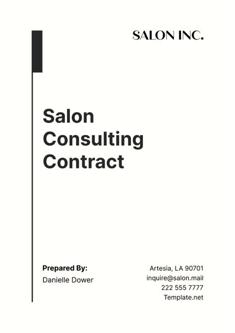 Free Salon Contract Templates Editable And Printable