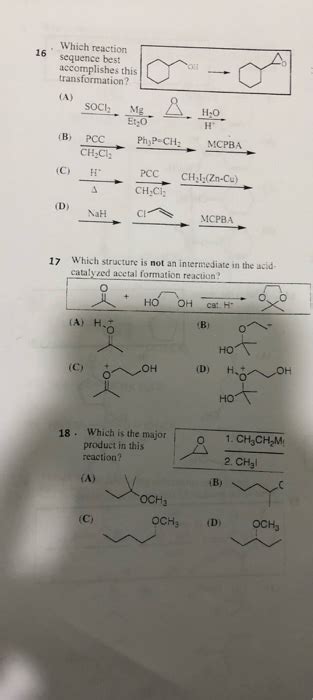 Solved Which Reaction Sequence Best Accomplishes This