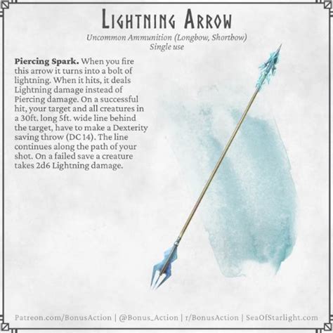 Lightning Arrow Dungeons And Dragons Rules Dungeons And Dragons Homebrew Dnd Dragons Lightning Arrow Dungeons And Dragons Rules Dungeons And Dragons Homebrew Dnd Dragons
