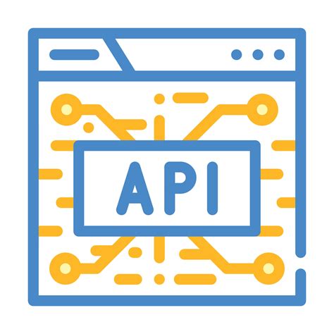 Api Financial Technology Color Icon Vector Illustration Vector Art At Vecteezy