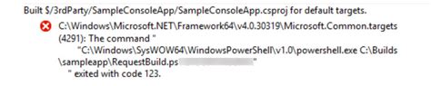 Tfsbuild Error Code When Trying To Kick Off A Tfs Team Build