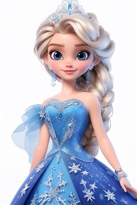 蓝色连衣裙编发儿童公主