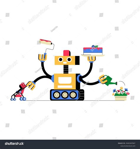 5 Robot Handle Multiple Task 图片、库存照片、3d 物体和矢量图 Shutterstock