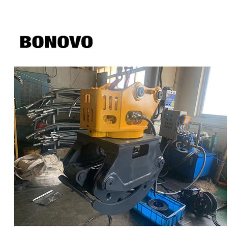 Bonovo Forestry Machine Mini Excavator Log Rotating Grapple Hydraulic