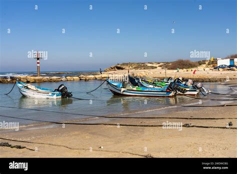 The Small Naturally Protected Fishing Harbour At Jisr Az Zarqa Israel