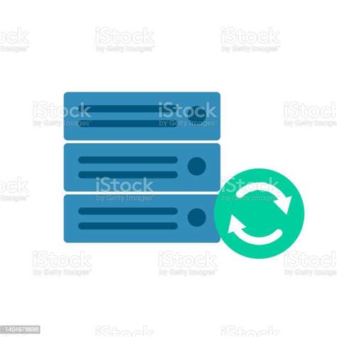 server and sync icon data update vector stock illustration download