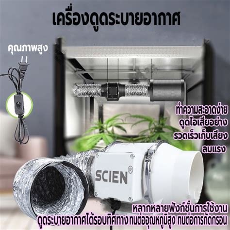 พัดลมระบายอากาศ 4 นิ้ว 6 นิ้ว 8 นิ้ว Scien พัดลมดูดอากาศ 2600 หมุนต่อนาที พัดลมดูดควันน้ำมัน พัด