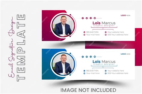 Premium Vector Professional Email Signature Design Template