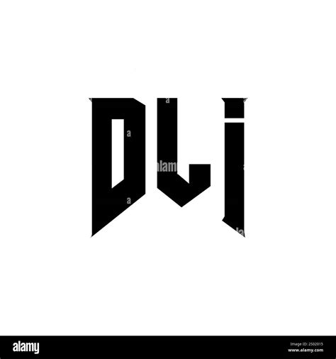 Dli Letter Logo Design For Technology Company Dli Logo Design Black And White Color Combination