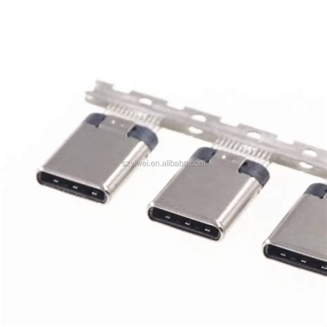 USB Type C Connector Pin Male Receptacle Straddle Mount