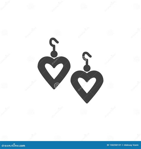 Icono En Forma De Coraz n Del Vector Del Pendiente Ilustración del