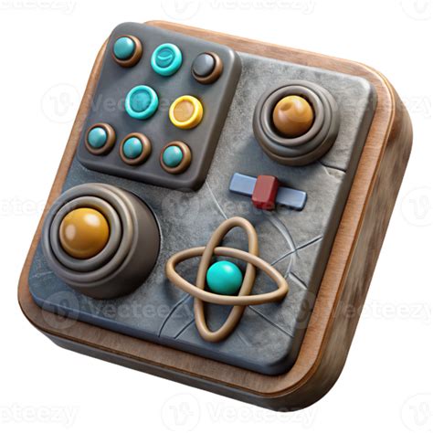 Stunning Vintage Quantum Computer Control Panel Cutout With Buttons And Dials Authentic 57868110 Png