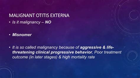 Malignant Otitis Externa By Dr S Pptx