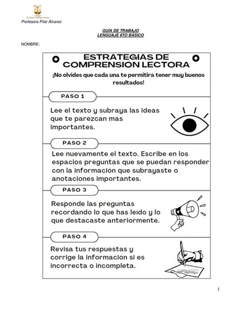 6to Estrategias De Comprensión Lectora Profesocial