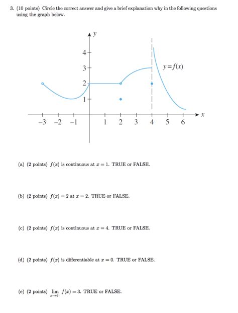 Solved 3 10 Points Circle The Correct Answer And Give A Chegg