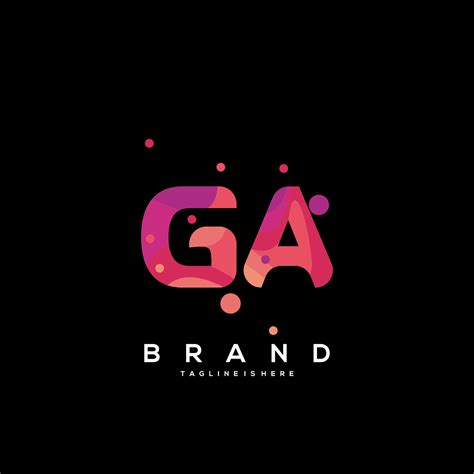 GA initial logo With Colorful template vector. 25780878 Vector Art at ...