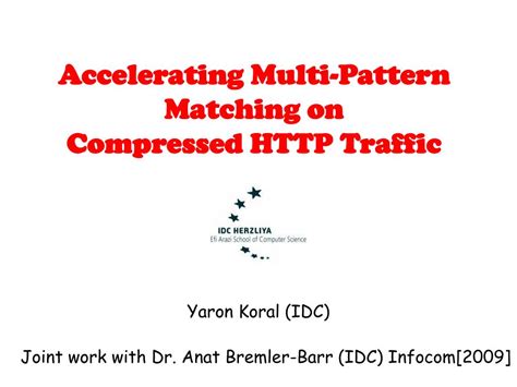 ppt accelerating multi pattern matching on compressed traffic