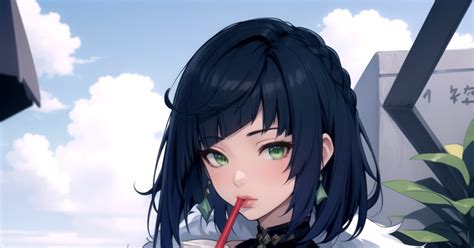 原神 46 Yelan 🎲 🥤 Boba Challenge Tommyのイラスト Pixiv