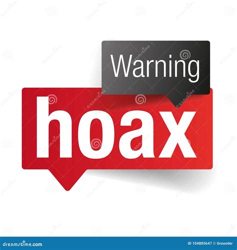 Warning Hoax Sign Speech Bubble Stock Vector Illustration Of Warning