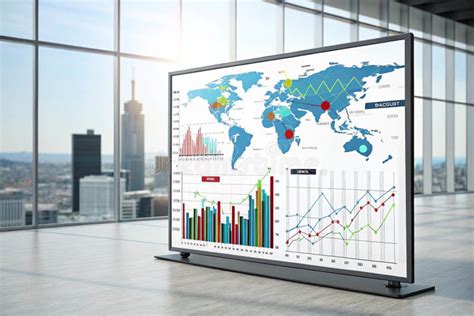 3d Global Business Growth A Conceptual Graph Representing Business Expansion And Financial